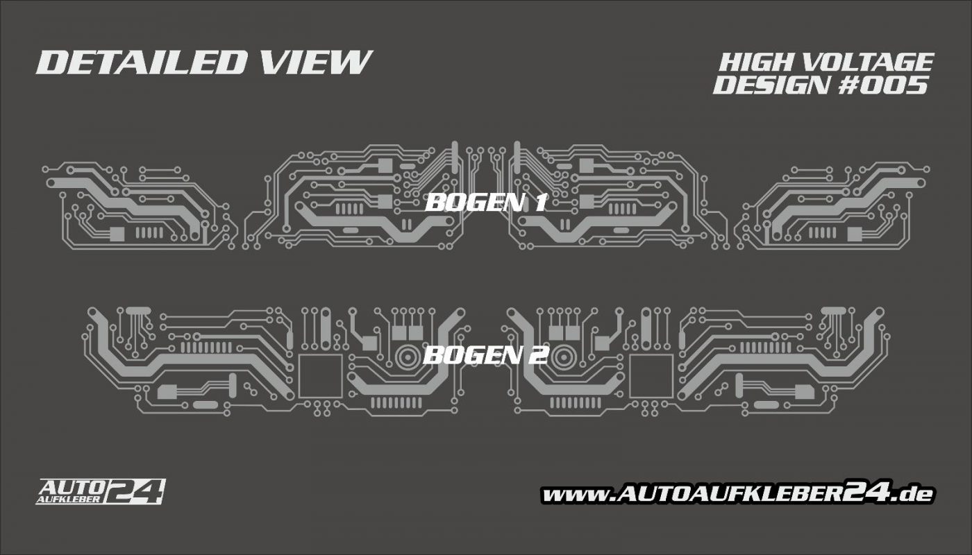 HIGH VOLTAGE DESIGN - Elektro Auto Design - Aufkleber SET #005