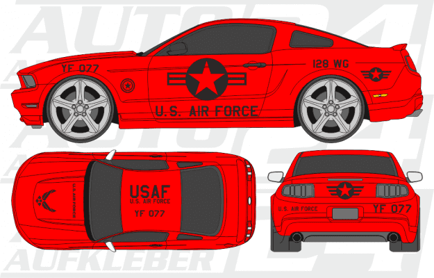 US AIR Force car design - Autoaufkleber Set — Autoaufkleber 24 ...