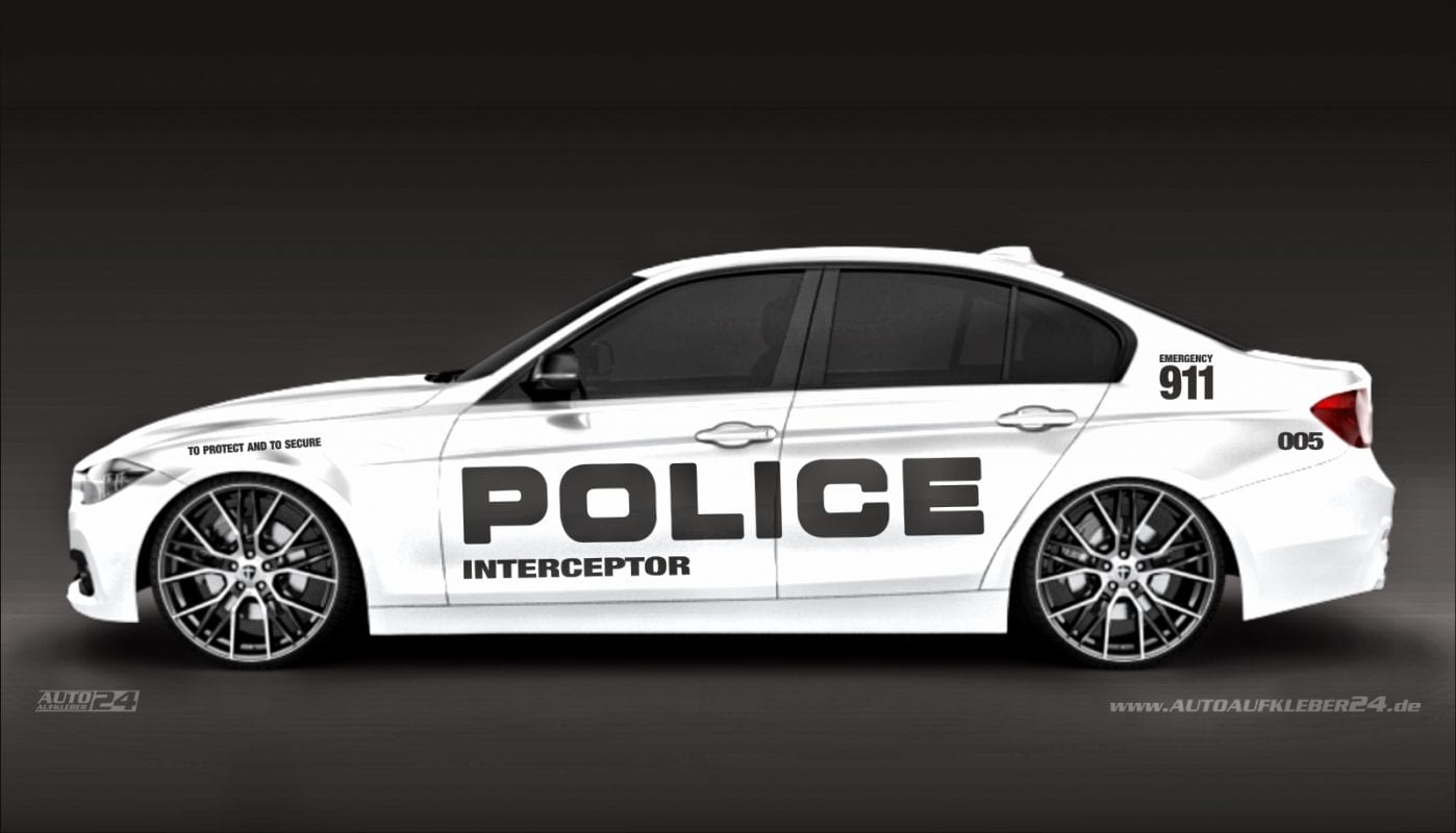 Police car design- Autoaufkleber Set — Autoaufkleber 24 - carstyling ...