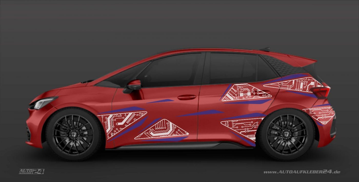 HIGH VOLTAGE DESIGN - Elektro Auto Design - Aufkleber SET #206