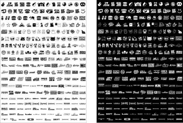 RC CAR JDM STICKER - M 1:10