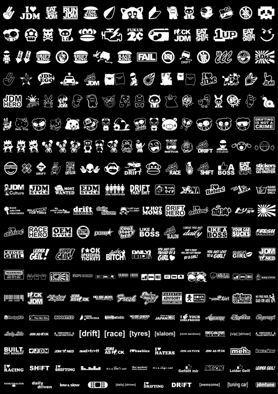 RC CAR JDM STICKER - M 1:10