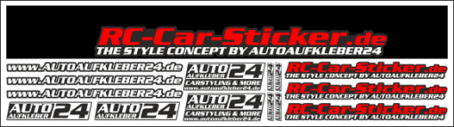 RC CAR A24 SPONSOREN STICKER - M 1:10