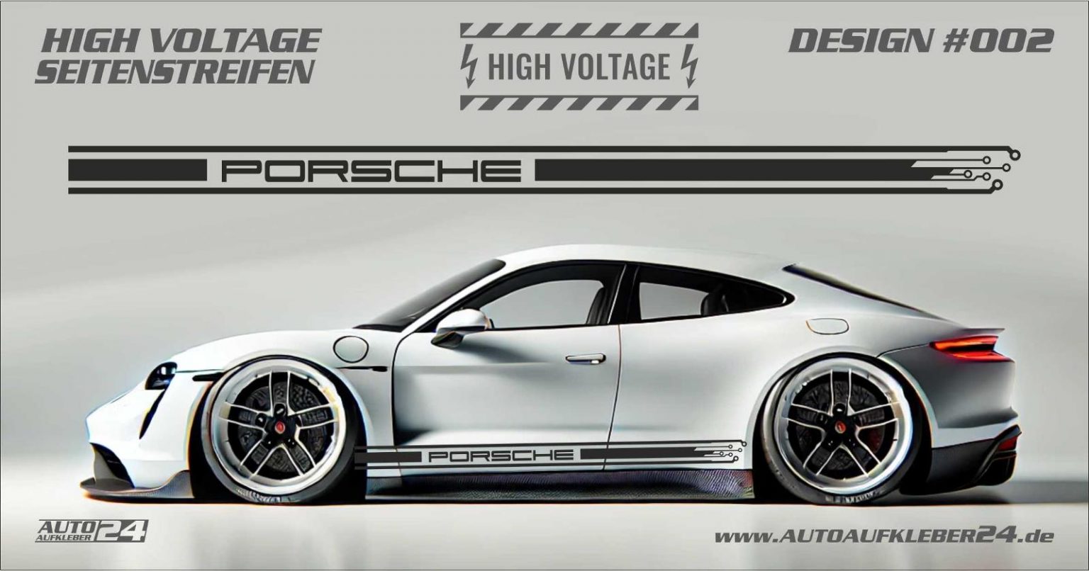 HIGH VOLTAGE DESIGN - Elektro Auto Design - Aufkleber SET #001
