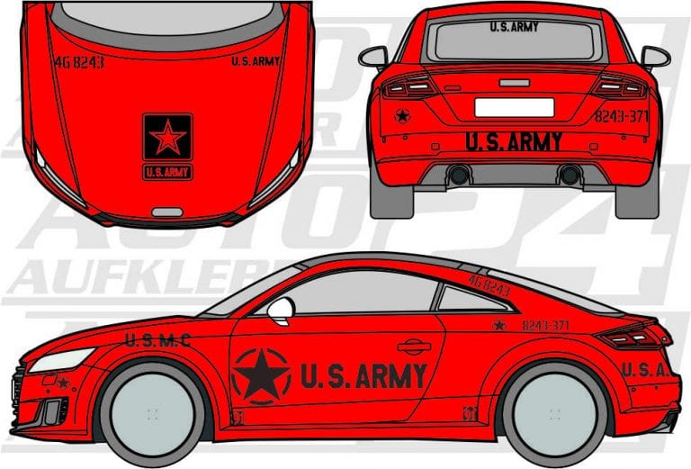 US ARMY car design - Autoaufkleber Set — Autoaufkleber 24 - carstyling ...